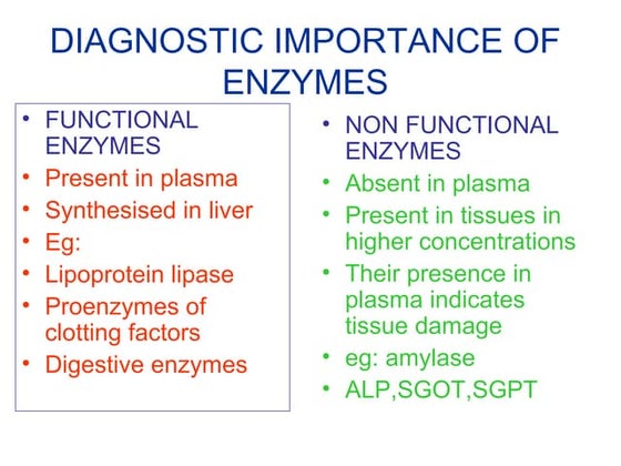Clinical use of enzymes | PPT