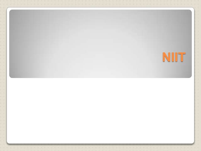 Niit Ppt