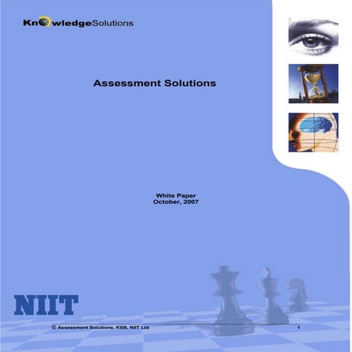 Niit assessment practice white paper oct 07 | DOC