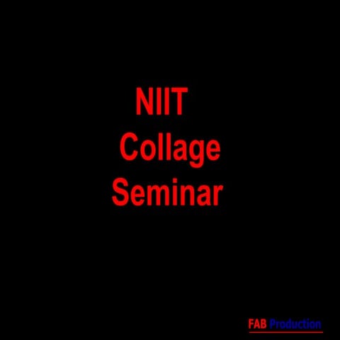 Niit Collage Seminar | PPT