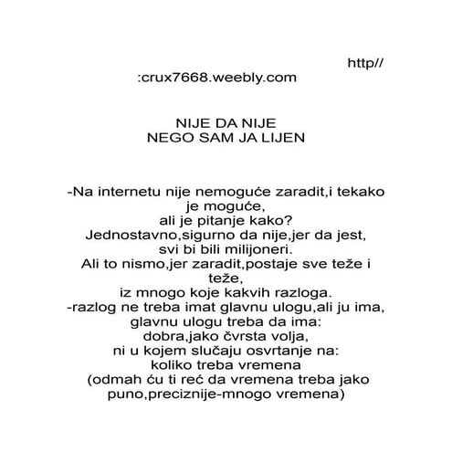 Nije da nije nego sam ja lijen | PDF