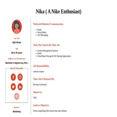 Nika ( A Nike Enthusiast).pdf | Business | Business and Finance
