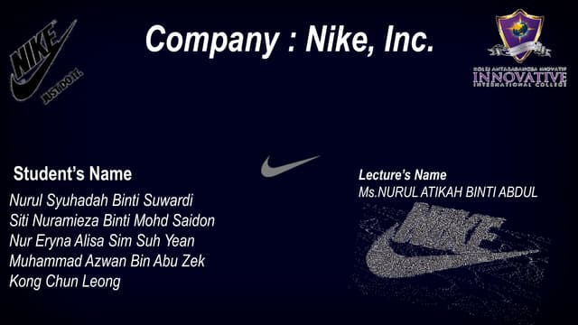 Human Resource Management of Nike | PPTX