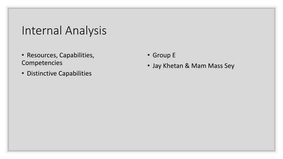 Chapter 3 the internal organization- resources capabilities core ...