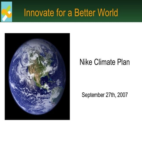 Nike Climate Story | PPT