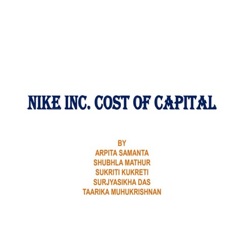 242546561-Nike-Inc-Cost-of-Capital-Case-Study.ppt