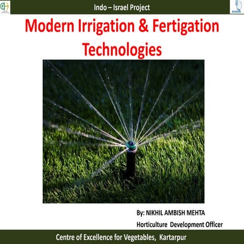 Modern Irrigation and Fertigation Technology | PDF