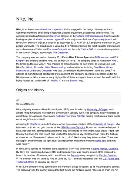 Nike presentation | PPT