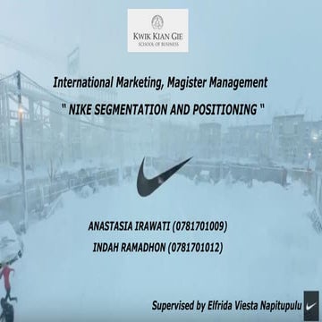 Nike segementation and positioning | PDF