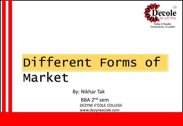 Forms of market | PPTX
