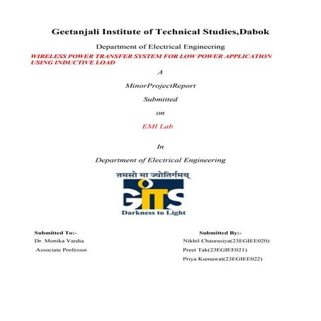 emi report for various experiments which shows various innovations | PDF