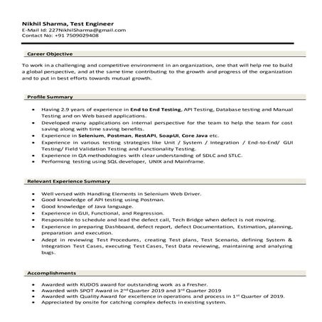 Nikhil Sharma Resume | DOCX