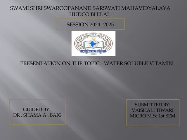 Project chemistry on vitamins | PDF