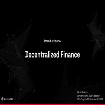 Decentralized finance (DeFi) | PDF