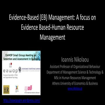 Evidence Based Selection | PDF | Human Resources | Business