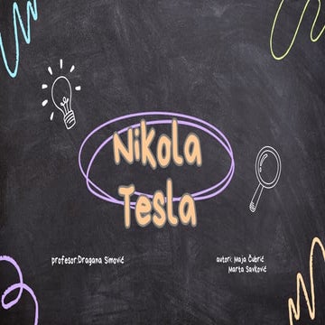 Prezentacija o Nikoli Tesli-najvecem naucniku svih vremena | PDF