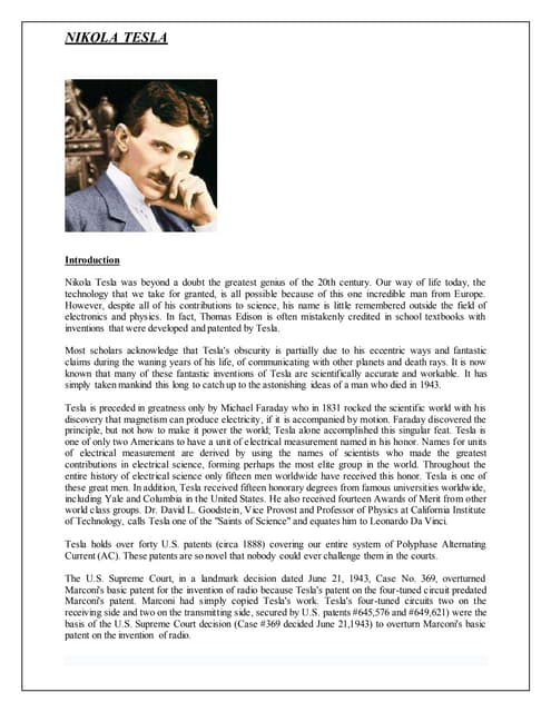 nikola tesla presentation | PPT