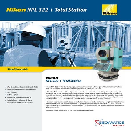 Nikon NPL-322+ Total Station | PDF