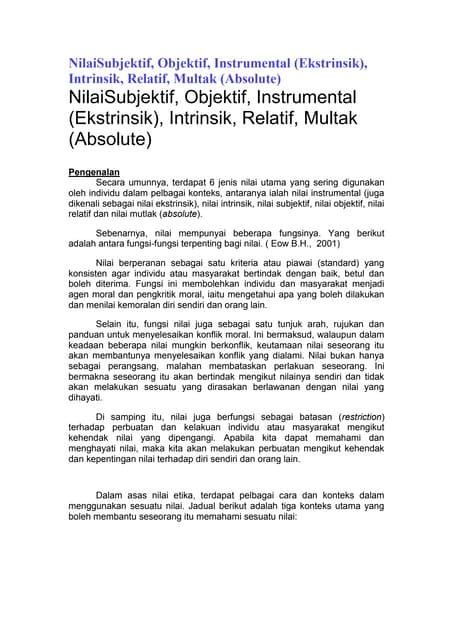 Nilai 1 | PDF