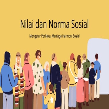 Nilai dan Norma Sosial Presentasi Pendidikan Kuning Coklat Gaya ...