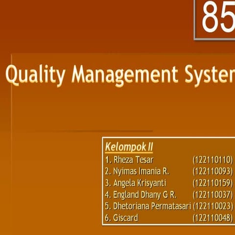 Quality Management System | PPT