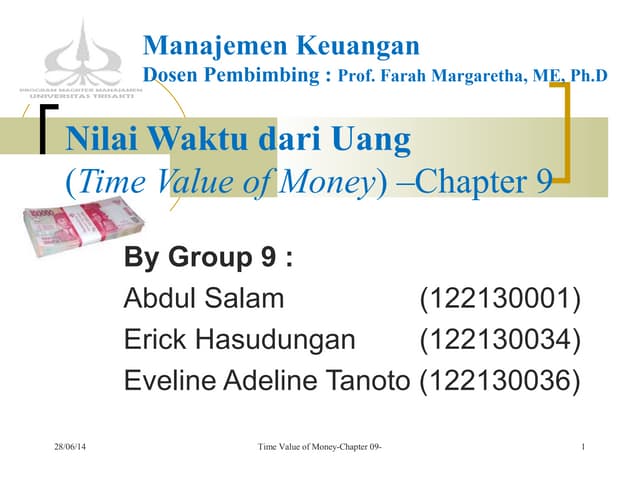 Nilai Waktu Uang Time Value Of Money Ppt