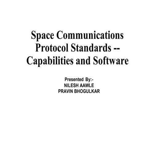Space Communication Protocol-By Nilesh,Pravin | DOCX