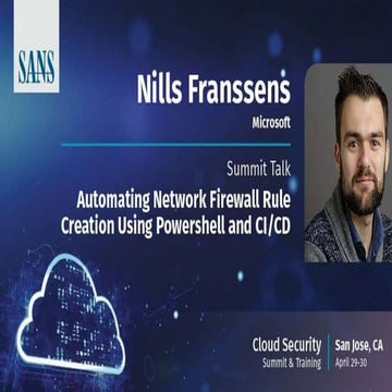 Automating Network Firewall Rule Creation using Powershell and CI/CD | PPT