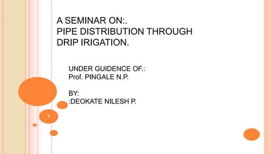 REPORT FILE ON DRIP IRRIGATION | DOCX | Agriculture | Industries
