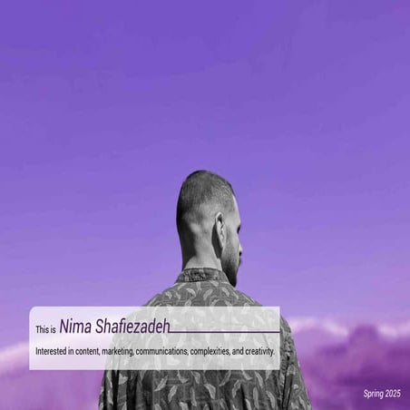 Nima Shafiezadeh Visual brand identity v.3 | PDF