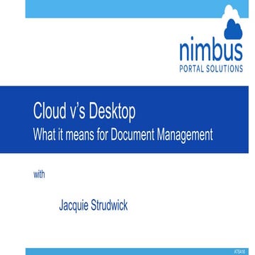 Cloud vs Desktop: What it means for Document Management - Accounting ...