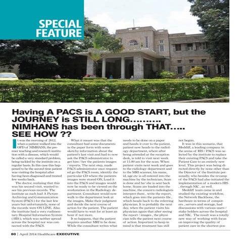 Nimhans Case Study Of PACS | PDF