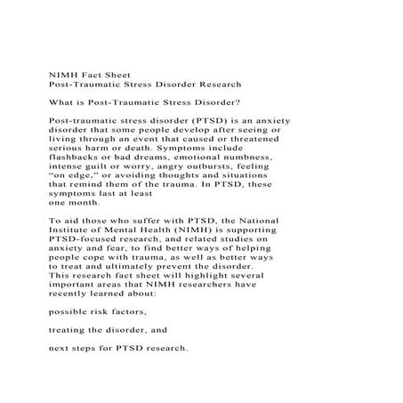 Neurobiology, Diagnosis & Treatment of PTSD & TBI in Veterans | PDF