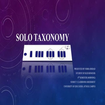 Solo taxonomy complete explanation | PPTX