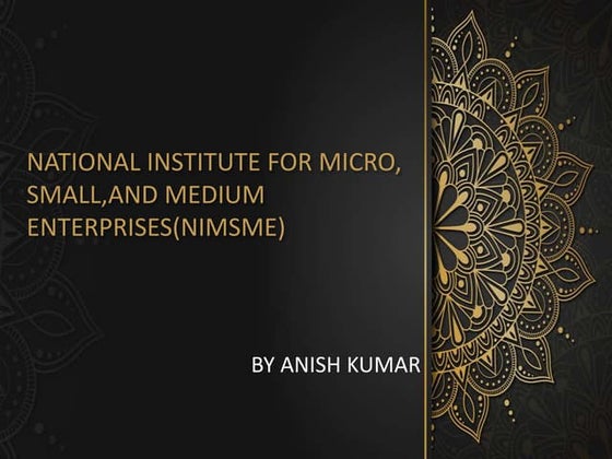 ppt on micro small and medium enterprises | PPTX | Small and Medium-sized Business | Business