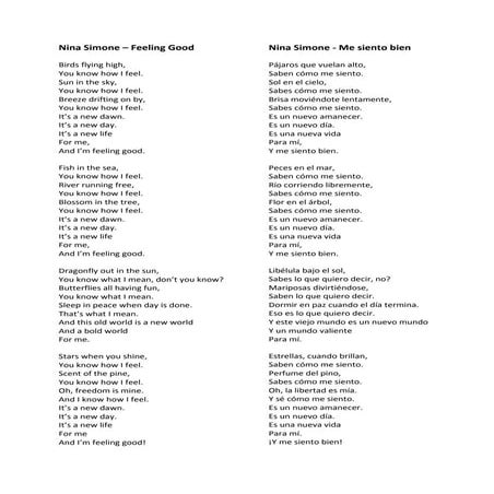 Nina simone feeling good | PDF