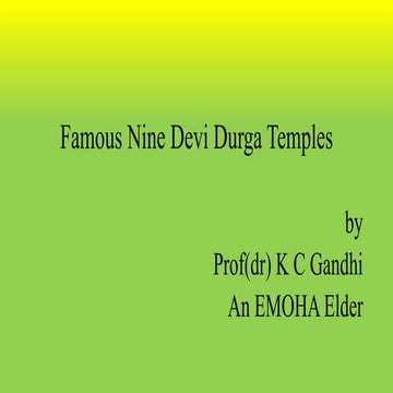 Nine devi temple of Northern India located x | PPTX