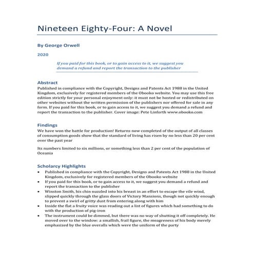 1984 Orwell PPT | PPT