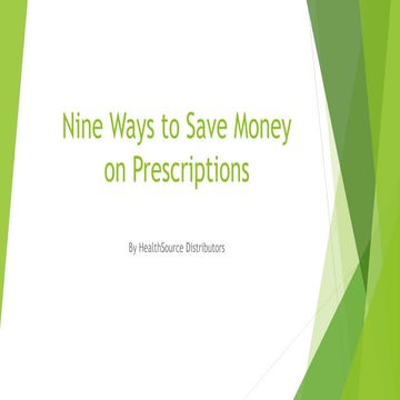 HealthSource Distributors With Tips To Save Money On Prescription Drugs ...