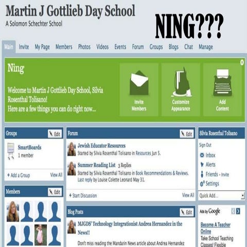 Introducing a Ning | PPTX | Social Networking | Internet