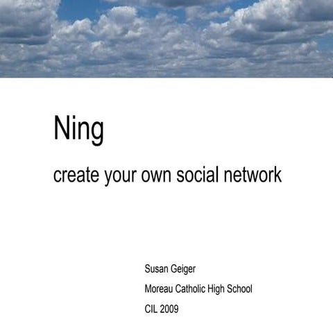 Ning create your own social network | PPT