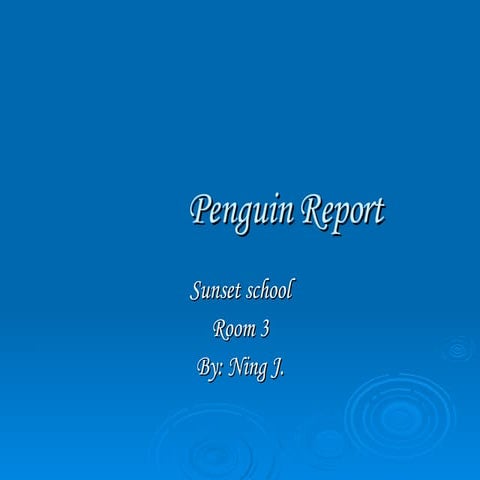 Penguin Report | PPT | Birds | Pets