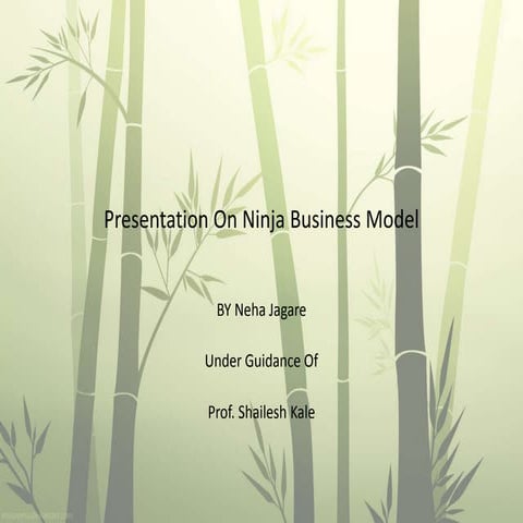 Ninja business model for strategic management by er.neha jagare | PPTX