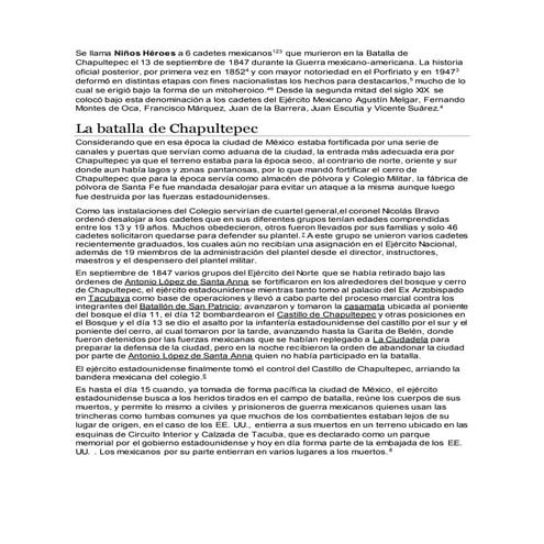 Ninos heroes | DOCX