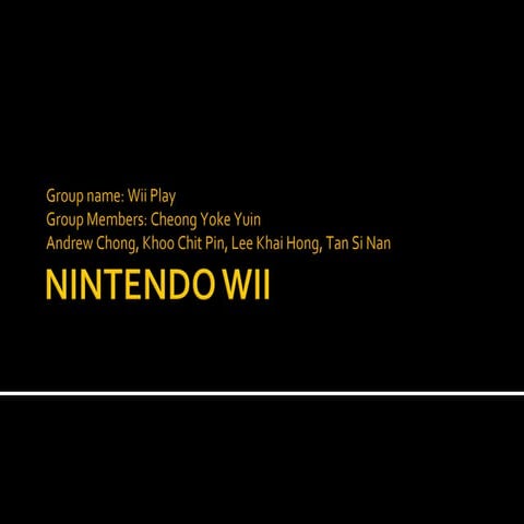Nintendo Wii | PPT