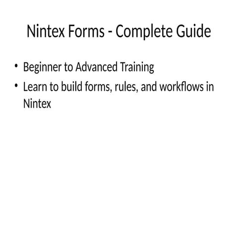 Nintex Forms Complete Guide: From Beginner to Advanced Form Building ...