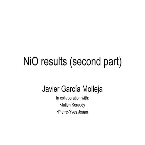 Results in NiO (2 of 3) | PPT