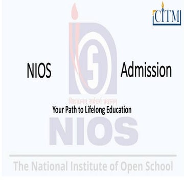 Nios Admission 2023 | PDF