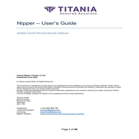 Nipper-Users-Guide-2-13-0 pdf configuration step by step | PDF