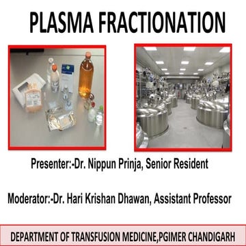 Plasma fractionation | PPT
